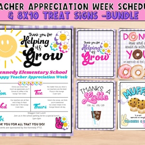 Teacher Appreciation Week Theme 2023 Itinerary. Thank You for Helping ...