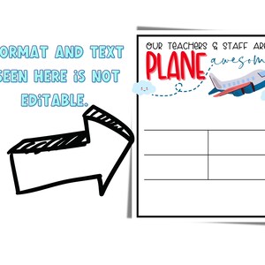 Plane AWESOME Teacher Appreciation Week Itinerary. Flyer Template for ...