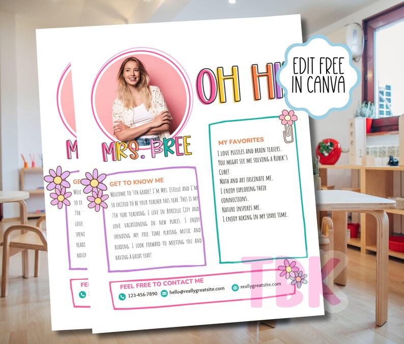 Editable Meet the Teacher Template: Bright Classroom Newsletter (PDF ...