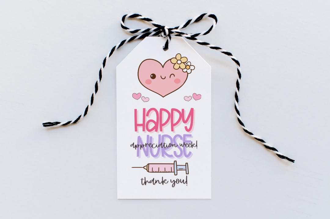 Nurse Appreciation Gift Tag: Printable PDF (not Editable) - Etsy