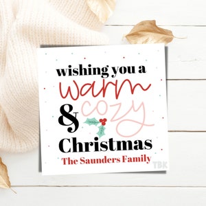 Blanket Christmas Gift Tag | Cozy Little Christmas Tag | Personalized ...