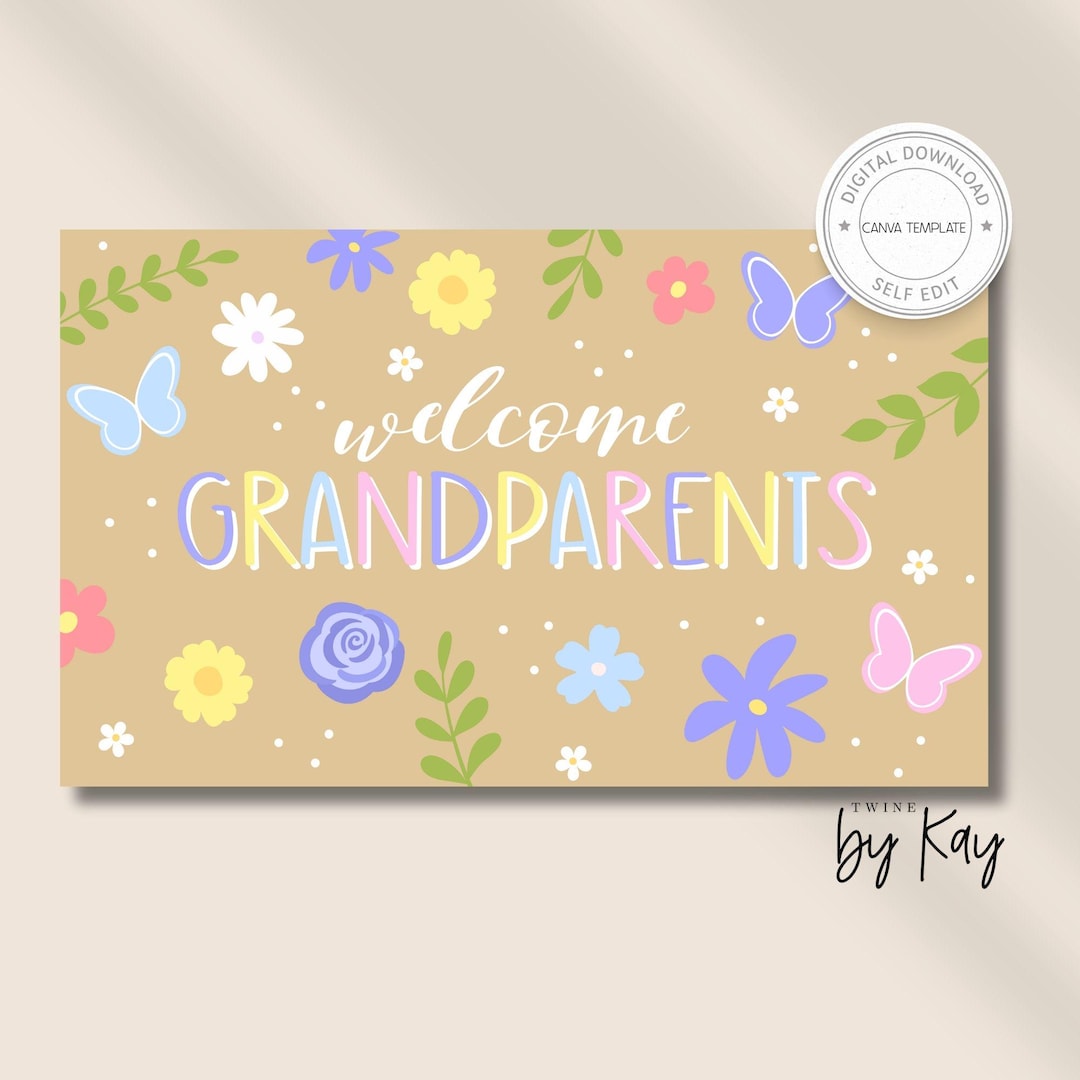 Welcome Grandparents Banner Template | Grandparents Day at School ...