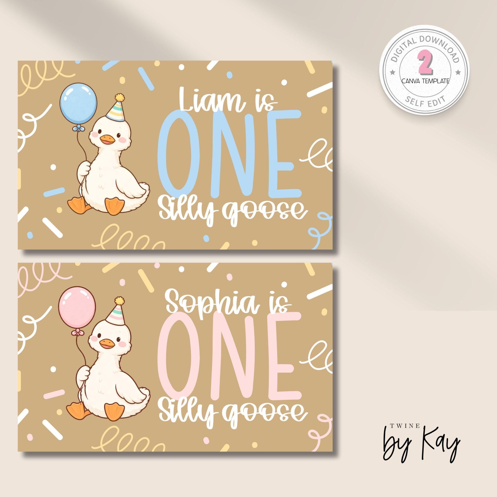 One Silly Goose Digital Banner Template | Event Banner, Personalized ...