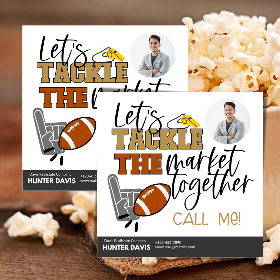 Football Realtor Pop by Tag: Editable Marketing Template (digital ...