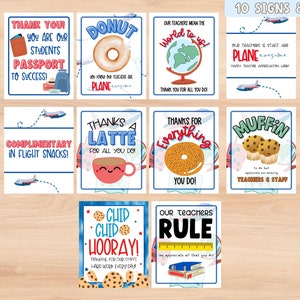 Plane AWESOME Teacher Appreciation Week Itinerary. Flyer Template for ...