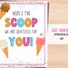 Ice Cream Bar Sign Here's the Scoop Staff Appreciation Ice - Etsy