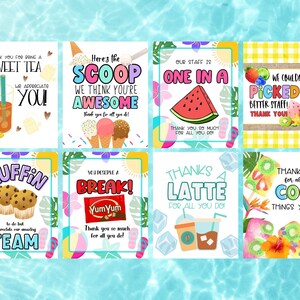 Lunch Ice Cream,coffee Staff Appreciation. Summer Appreciaiton Sign ...