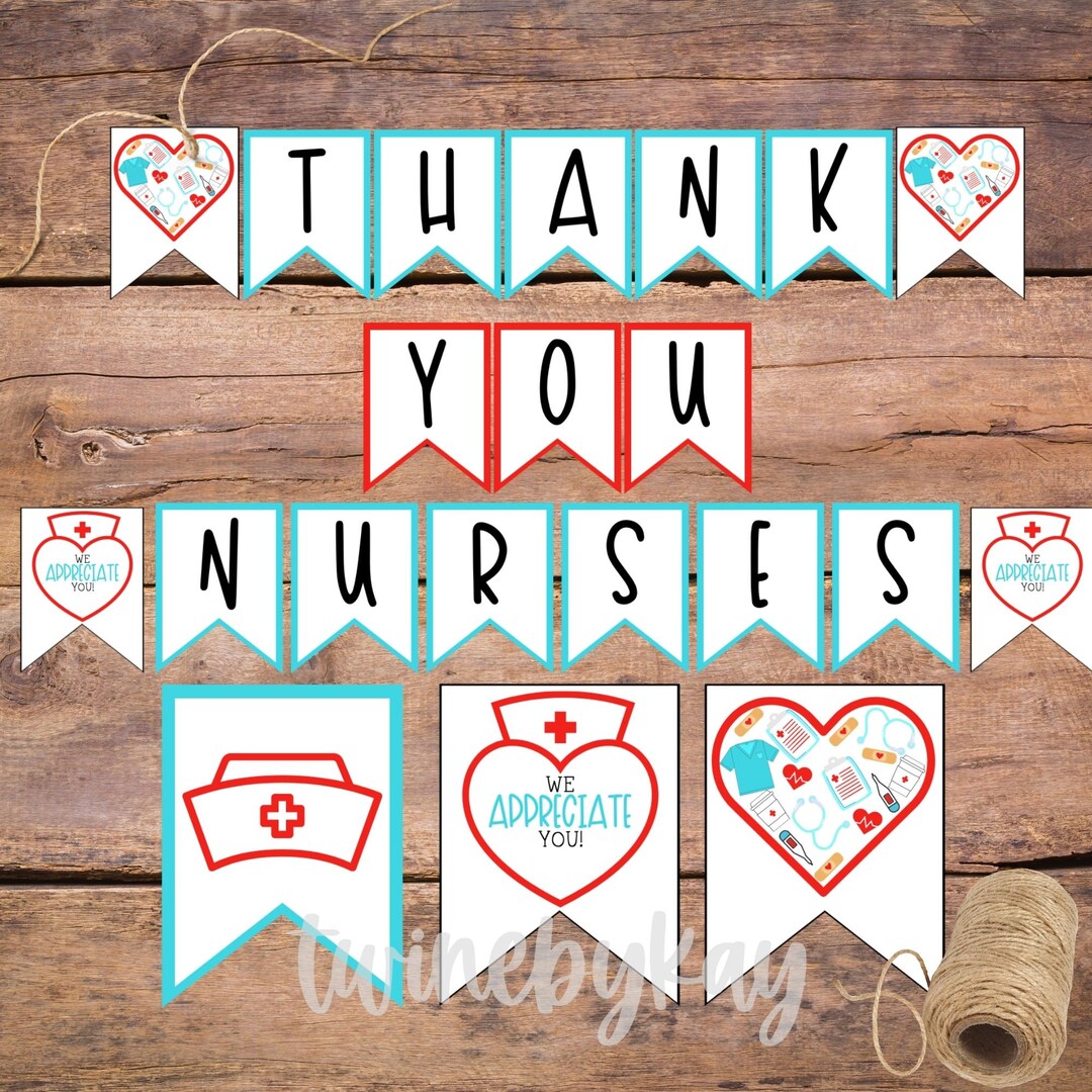 Banner, Thank You Nurses Happy Nurses Week Appreciation 4x6" - Etsy