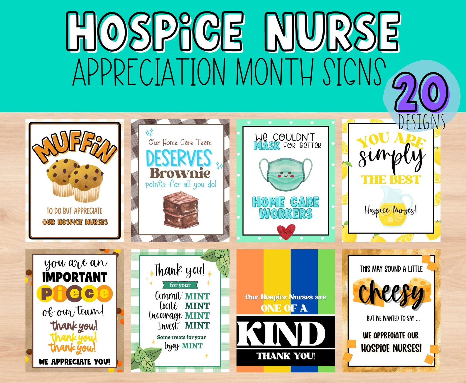 Hospice Nurse Appreciation Printable Signs. Nurse Appreciation - Etsy