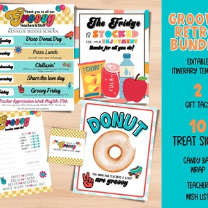 Groovy Retro Teacher Appreciation Week THEM BUNDLE. Groovy Teacher and ...