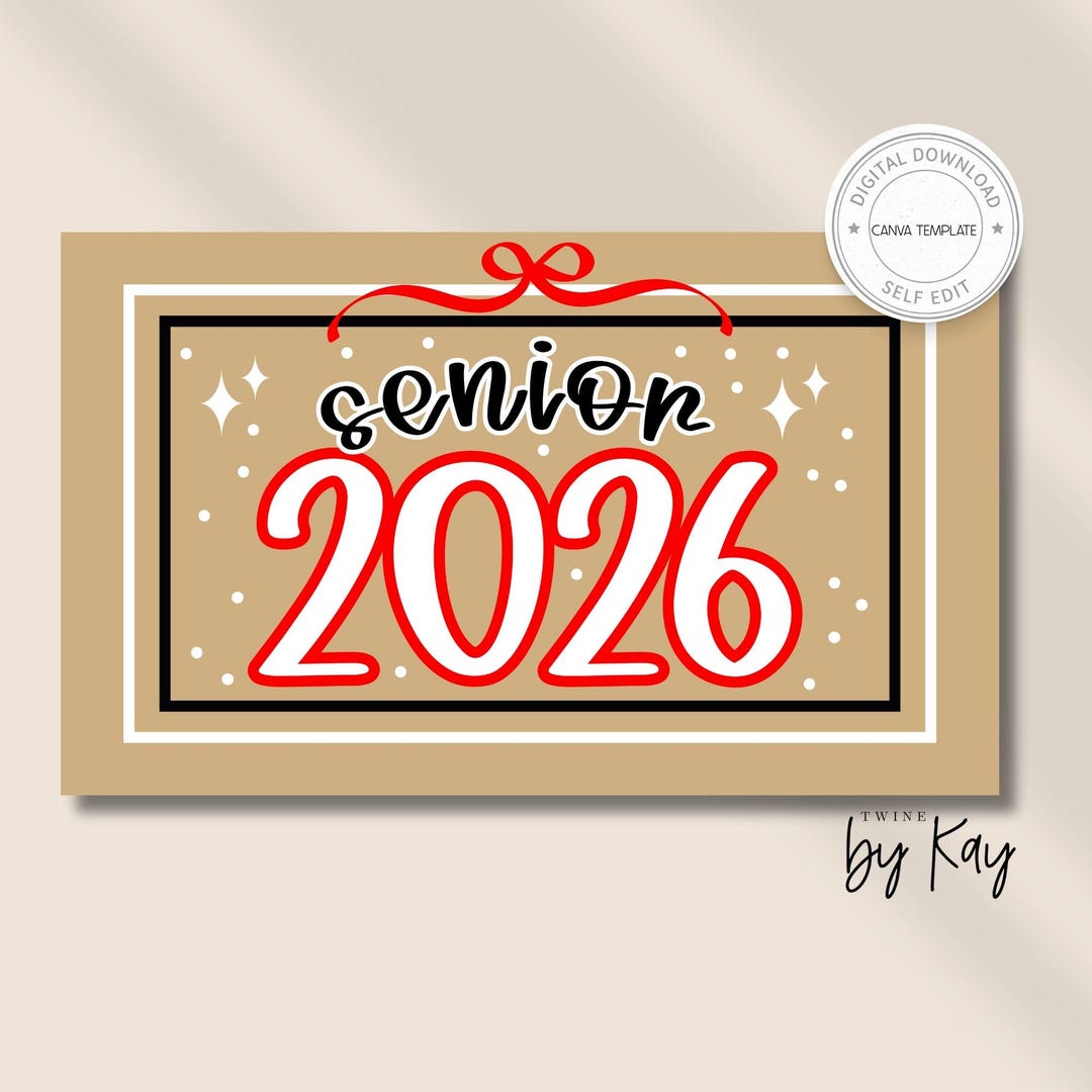 Congrats Grad 2026 | Seniors Graduation Painted Banner Template ...