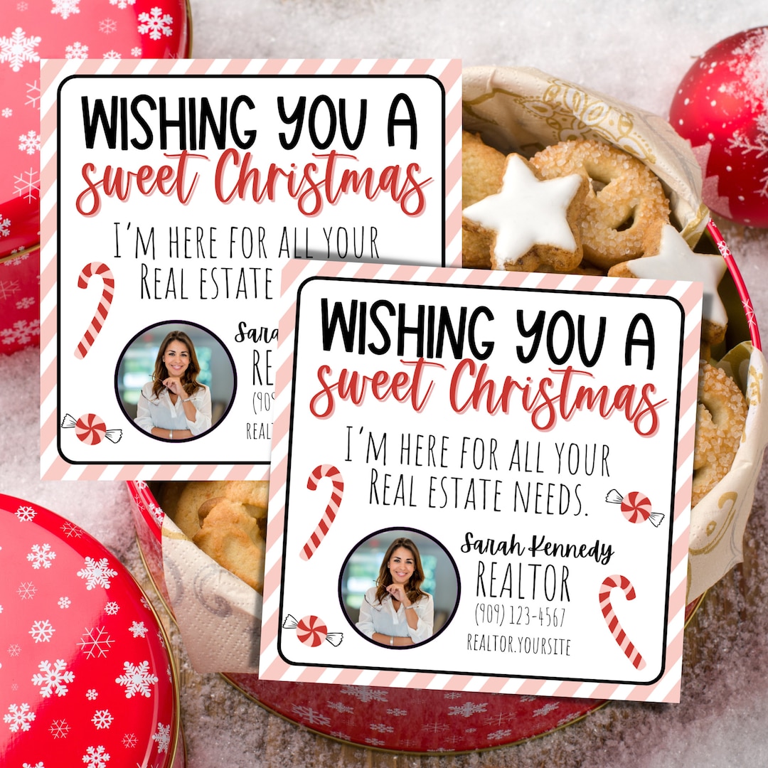 Christmas Realtor Cookie Tag: Sweet Client Gift (digital Download) - Etsy