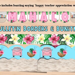 Beach Theme Teacher Appreciation Week Bundle Printable Signs, Gift Tag ...