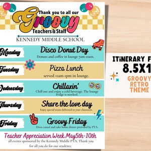 Groovy Retro Teacher Appreciation Week THEM BUNDLE. Groovy Teacher and ...