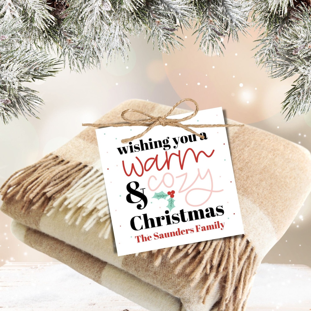 Blanket Christmas Gift Tag | Cozy Little Christmas Tag | Personalized ...