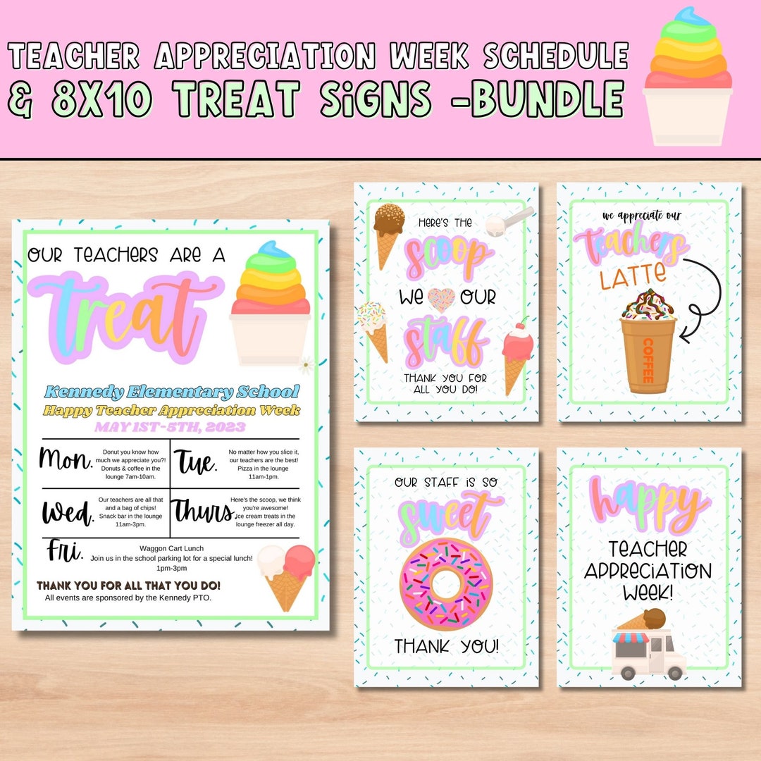 Sweet Ice Cream Teacher Appreciation Week Theme | Amazing TEACHERS ...