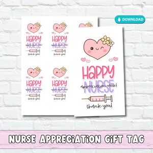 Nurse Appreciation Gift Tag: Printable PDF (not Editable) - Etsy