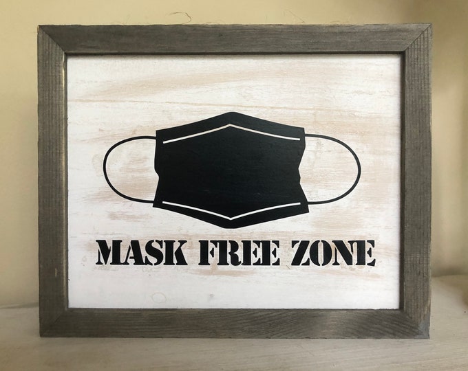 Mask Free Zone Sign - Etsy