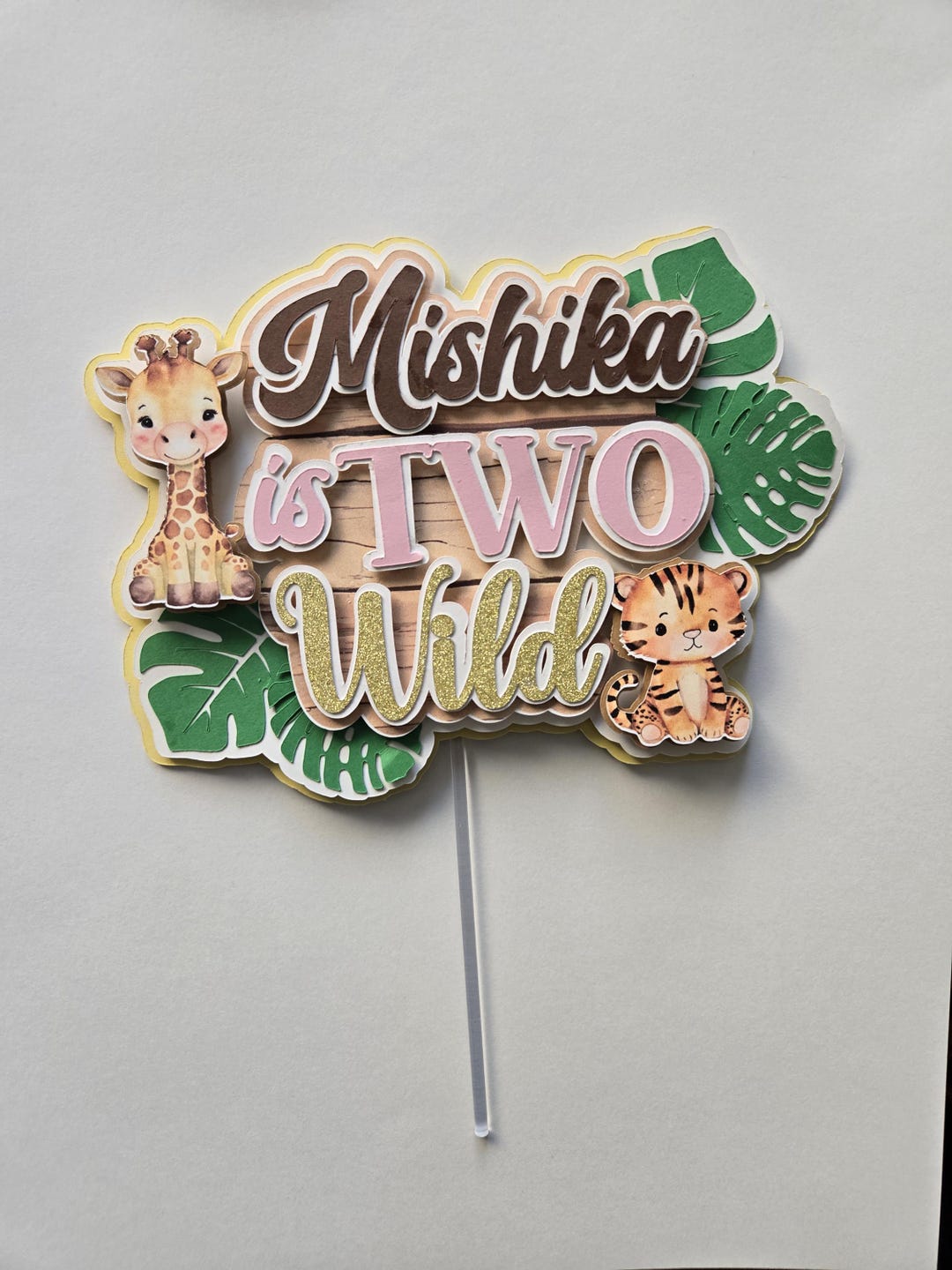 Two Wild Cake Topper, Safari Birthday Cake Topper, Kids Birthday Cake ...