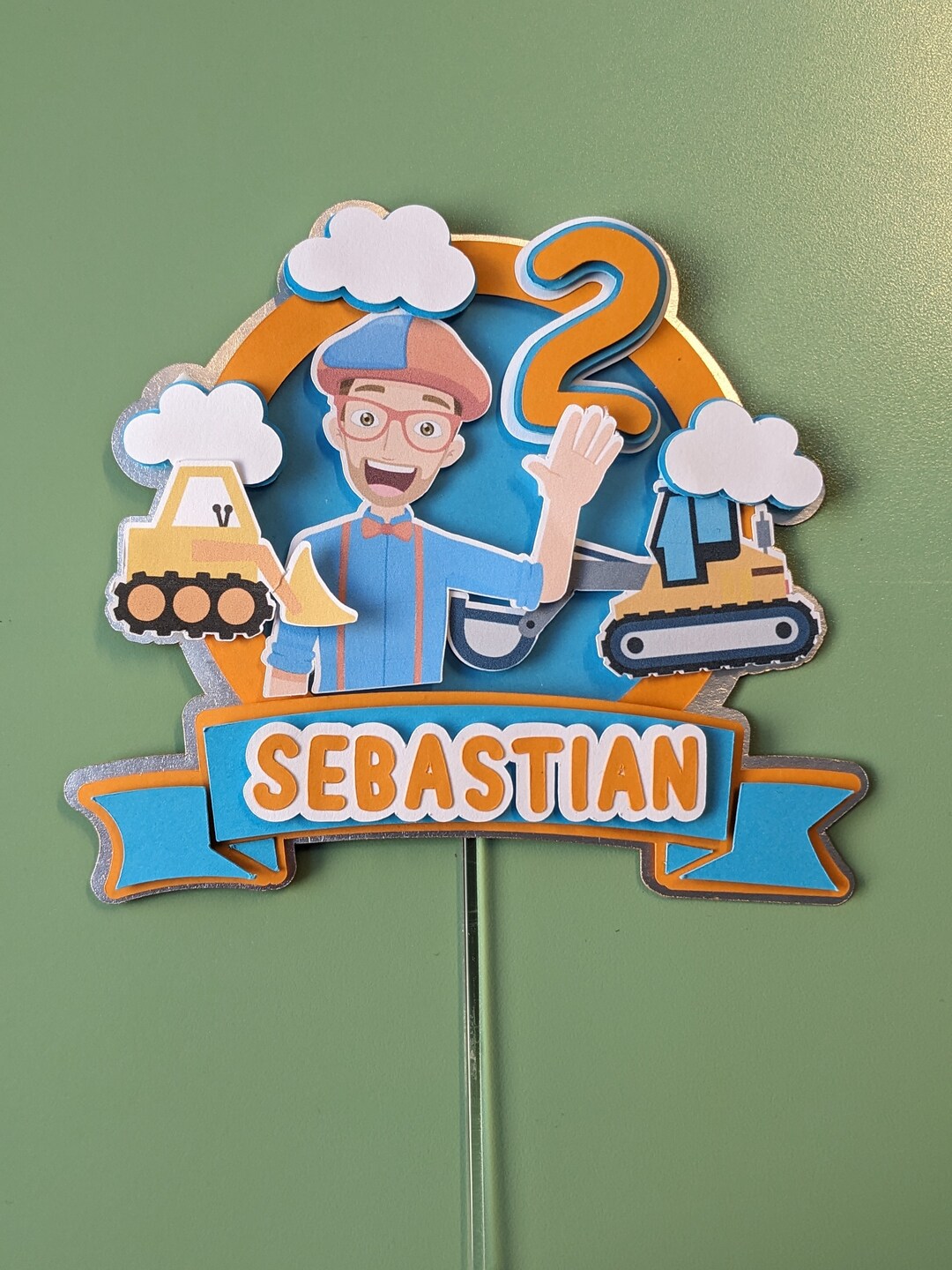 Blippi Cake Topper, Blippi Birthday Cake Topper, Kids Birthday Cake ...