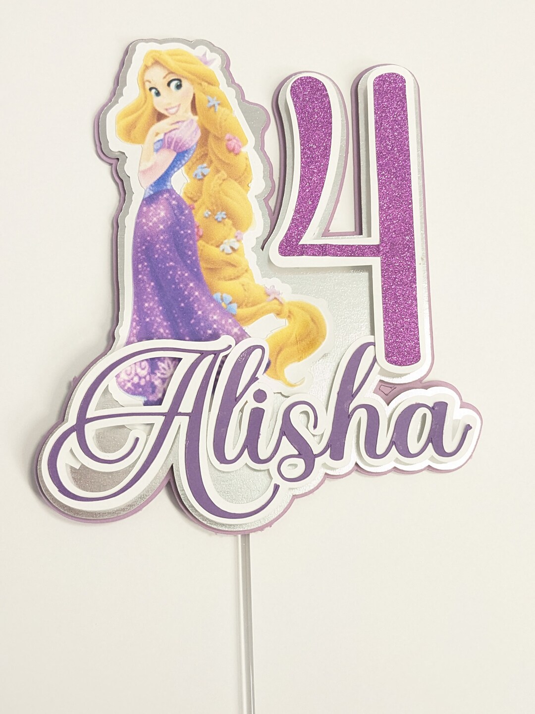 Rapunzel Cake Topper, Rapunzel Birthday Cake Topper, Kids Birthday Cake ...