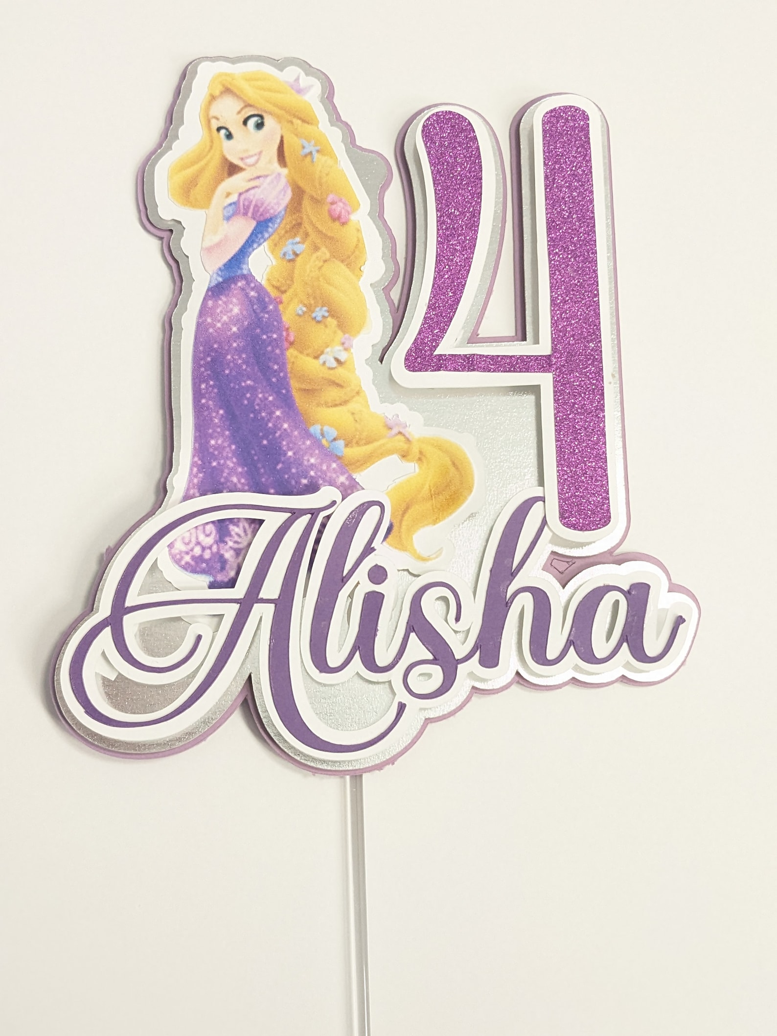 Rapunzel Cake Topper, Rapunzel Birthday Cake Topper, Kids Birthday Cake ...