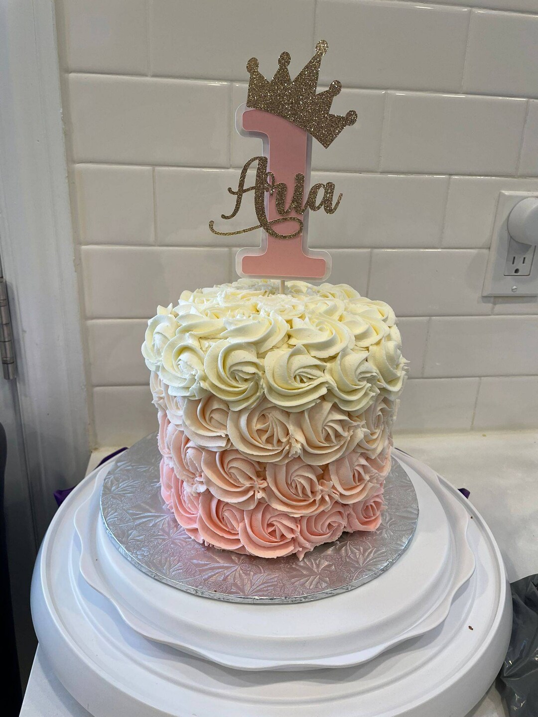 First Birthday Princess Cake Topper, Cake Topper, Personalized Birthday ...