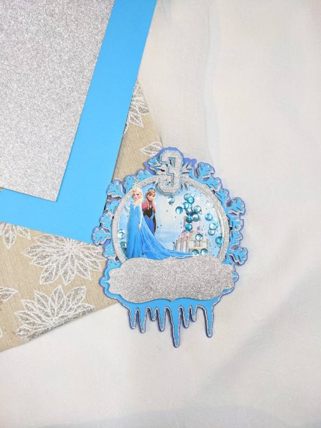 Frozen Cake Topper, Princess Elsa, Princess Anna, Frozen Party Decor ...