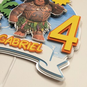 Maui Cake Topper, Baby Moana Birthday Cake Topper, Moana Theme Kids ...