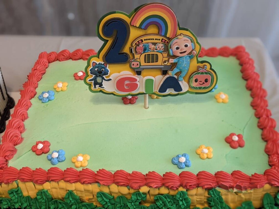 Cocomelon Cake Topper, Baby JJ Birthday Cake Topper, Kids Birthday Cake ...