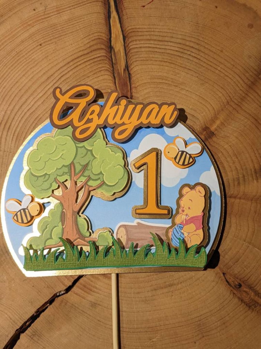 Winnie the Pooh Cake Topper, Cake Topper With Winnie the Pooh , First ...