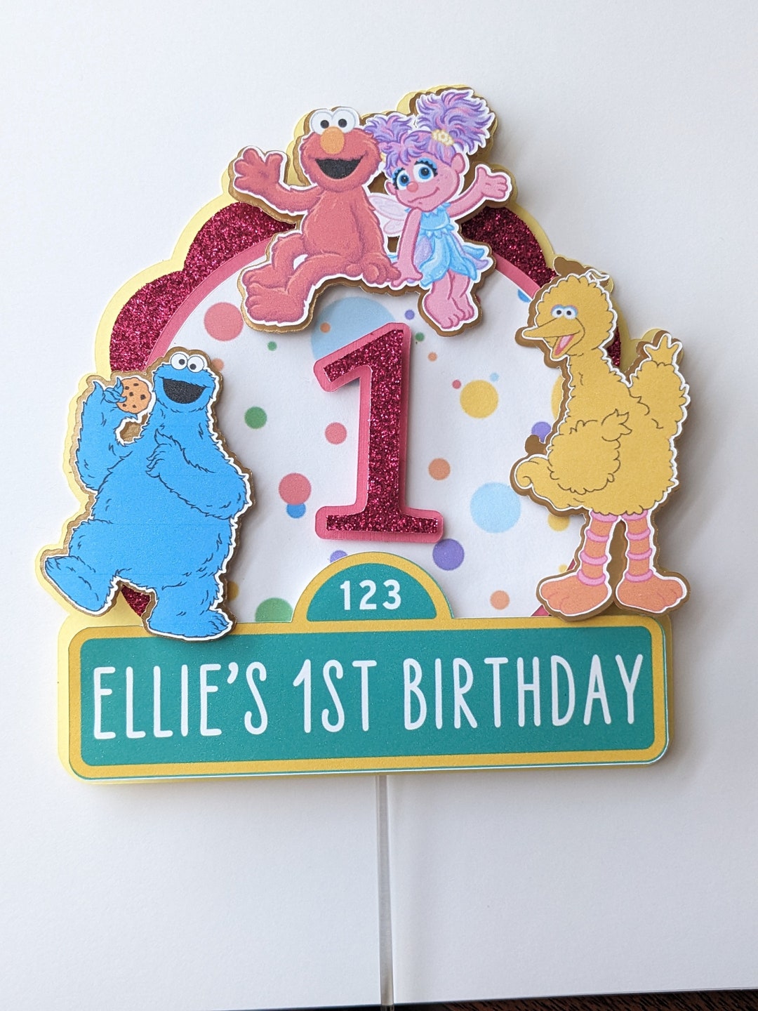 Elmo Cake Topper, Kids Birthday Cake Topper, Sesame Street Cake Topper ...