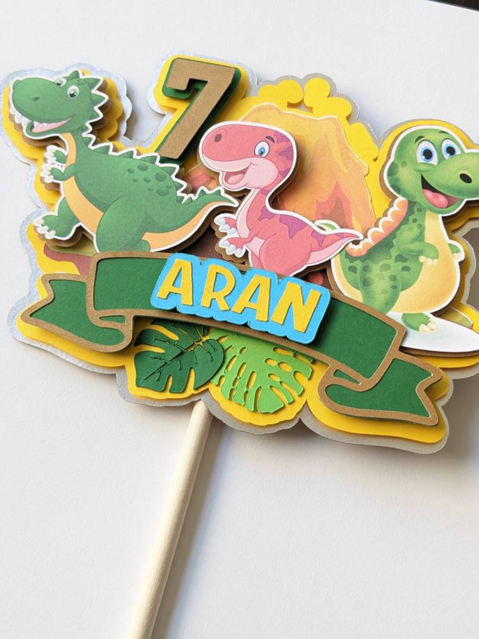 Dinosaurs Cake Topper, Dinosaur Birthday Cake Topper, Kids Birthday ...