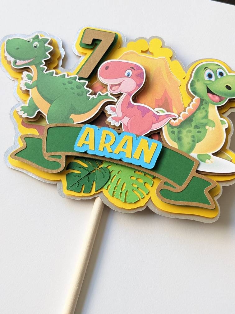 Dinosaurs Cake Topper Dinosaur Birthday Cake Topper Kids - Etsy