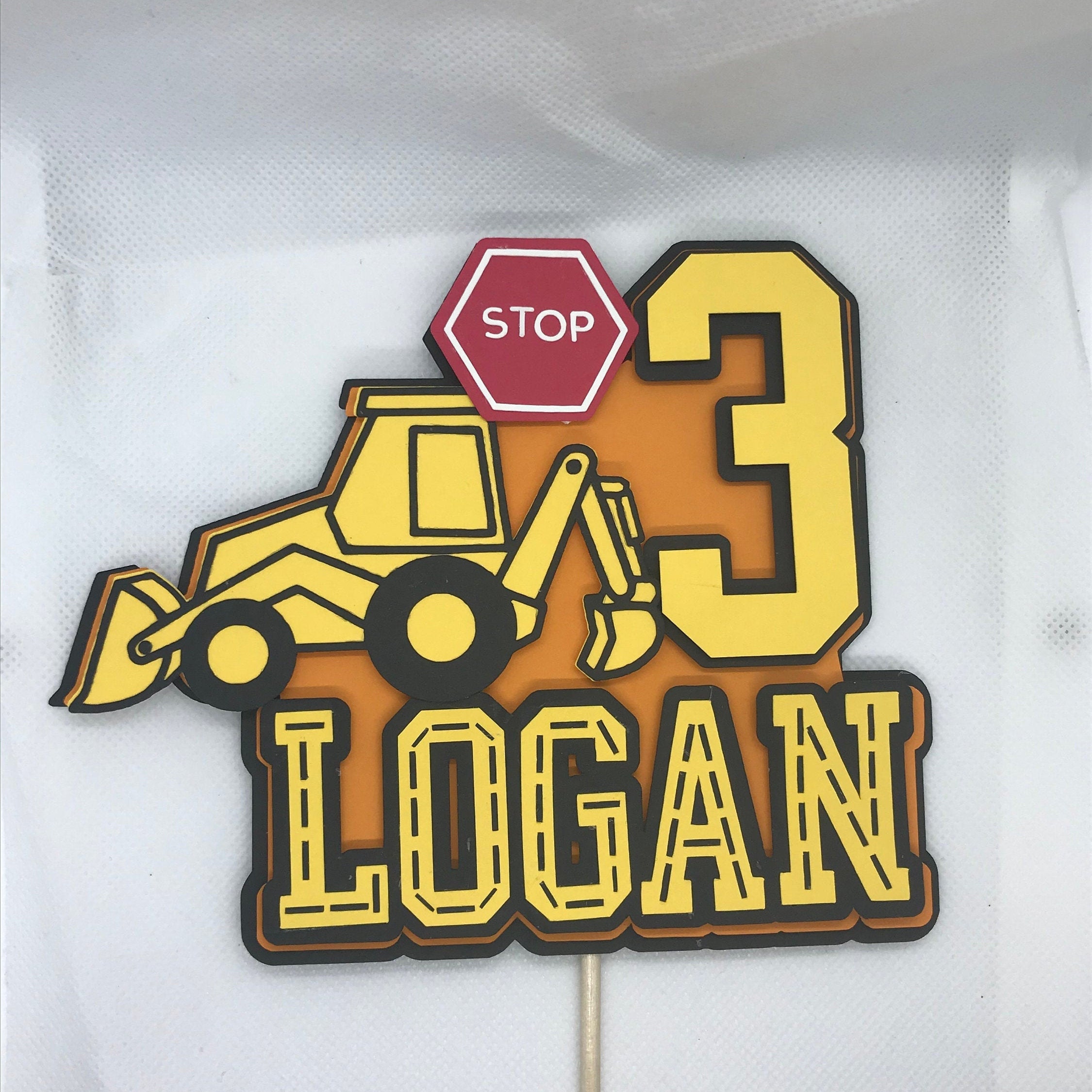 Construction cake topper construction party decor | Etsy