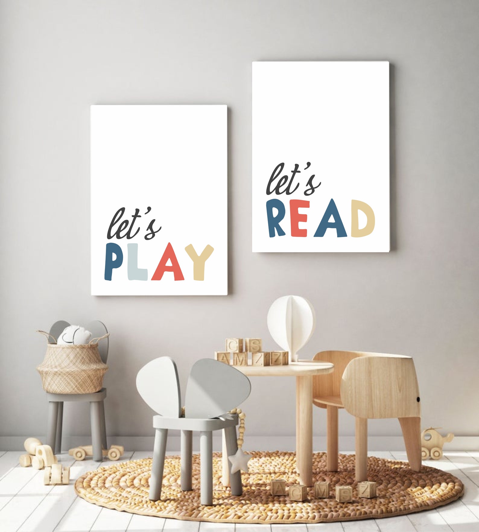 Let's Play Printable Playroom Wall Art Homeschool Decor - Etsy