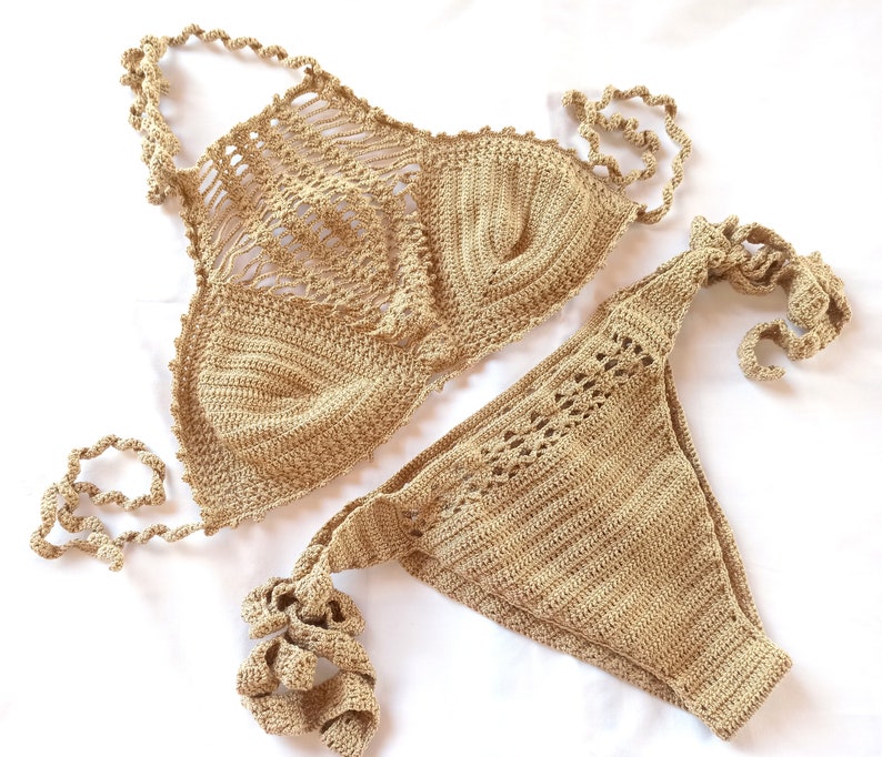 Crochet Bikini Set - Handmade Two-piece Swimsuit, Boho Chic Beachwear ...