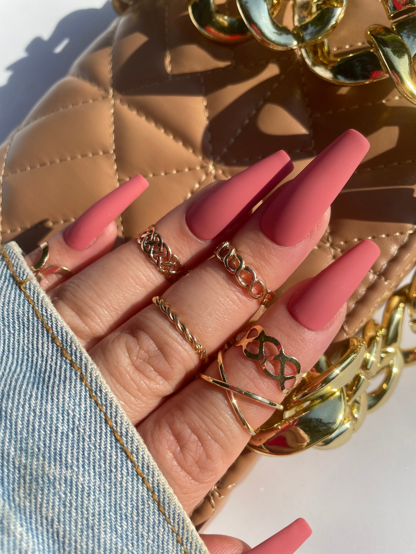 Mauve Press on Nails Basic Press Ons Plain Press on Nails - Etsy