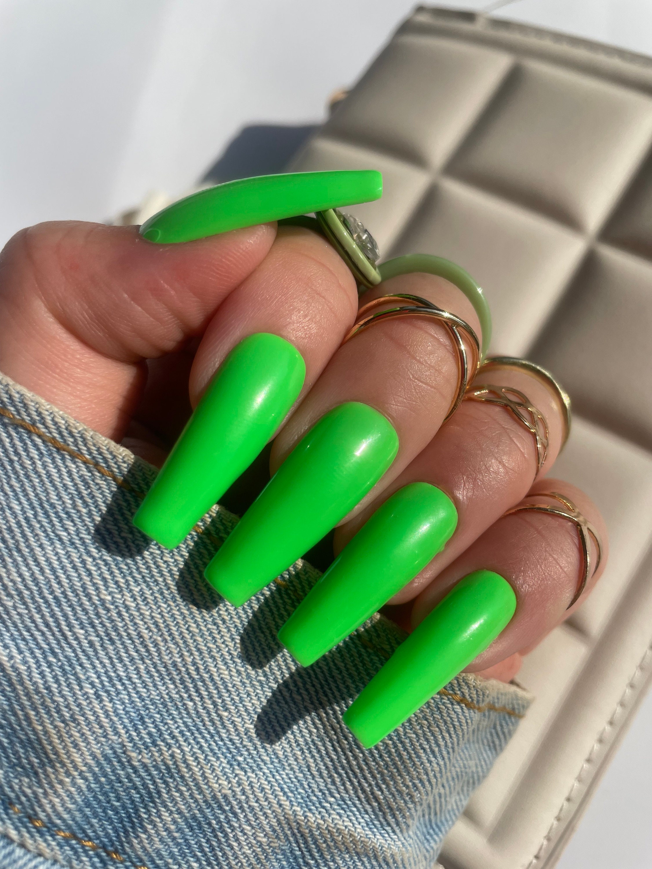 Neon Green Nail Designs