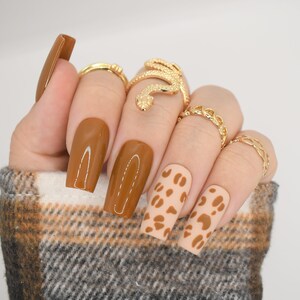 Cheetah Print Nails, Cheetah Print Press on Nails, Animal Print Nails ...