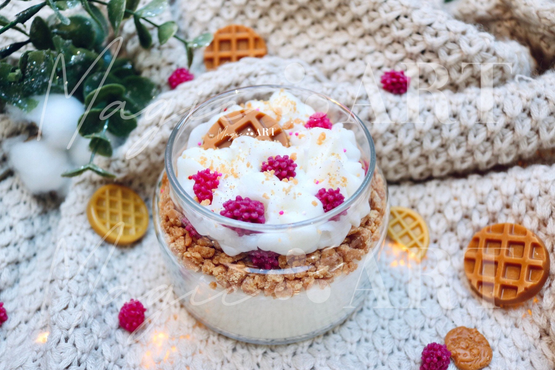 Raspberry Crumble Candle Cake Candle Sprinkles Candle - Etsy