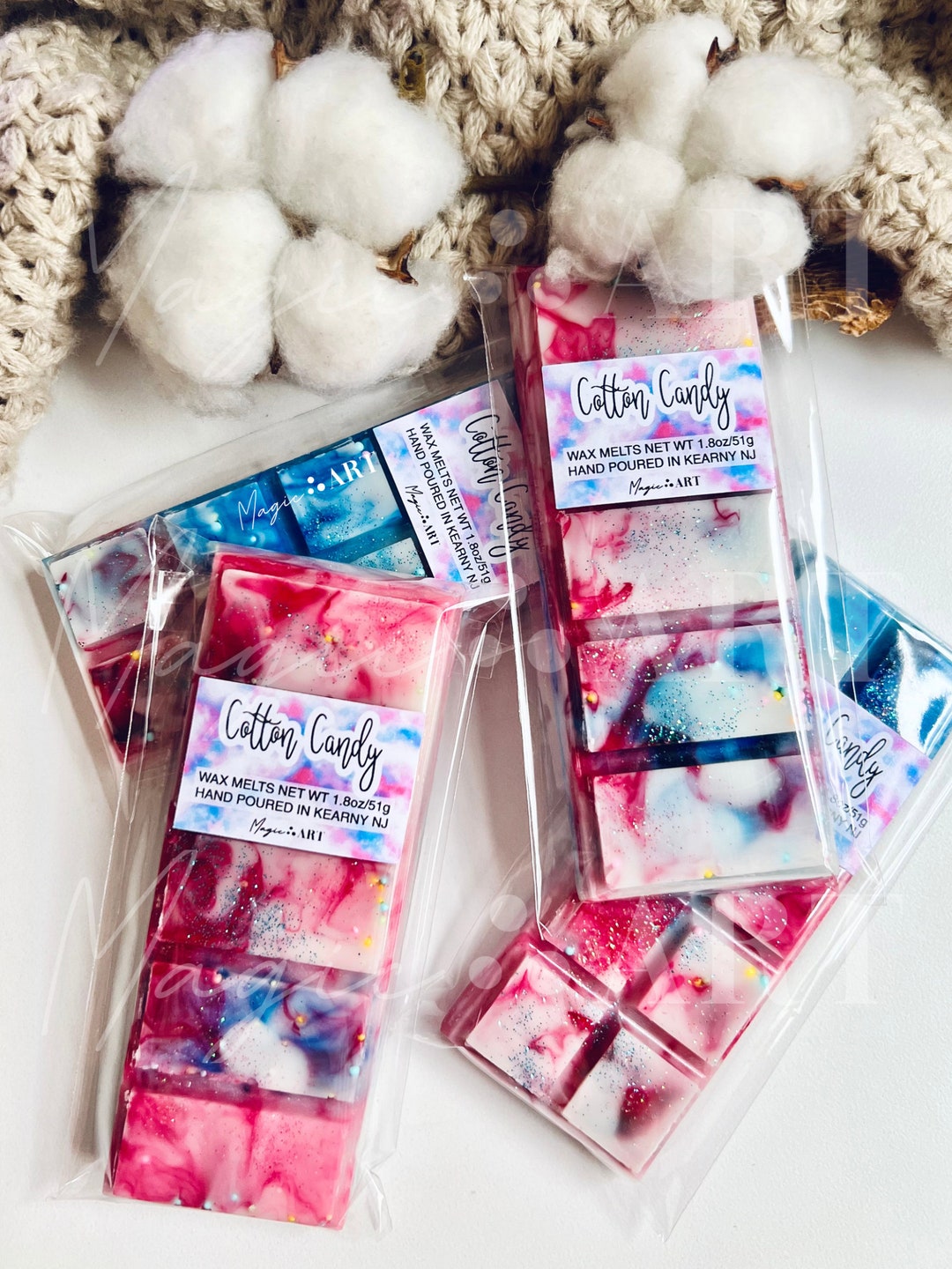 Cotton Candy Snap Bar Wax Melt, Cotton Candy Scent, Strong Scented Wax ...