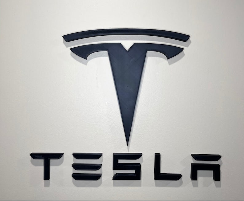 Tesla Wall Logo and Tesla Letters 3d-big-multiple Colors - Etsy