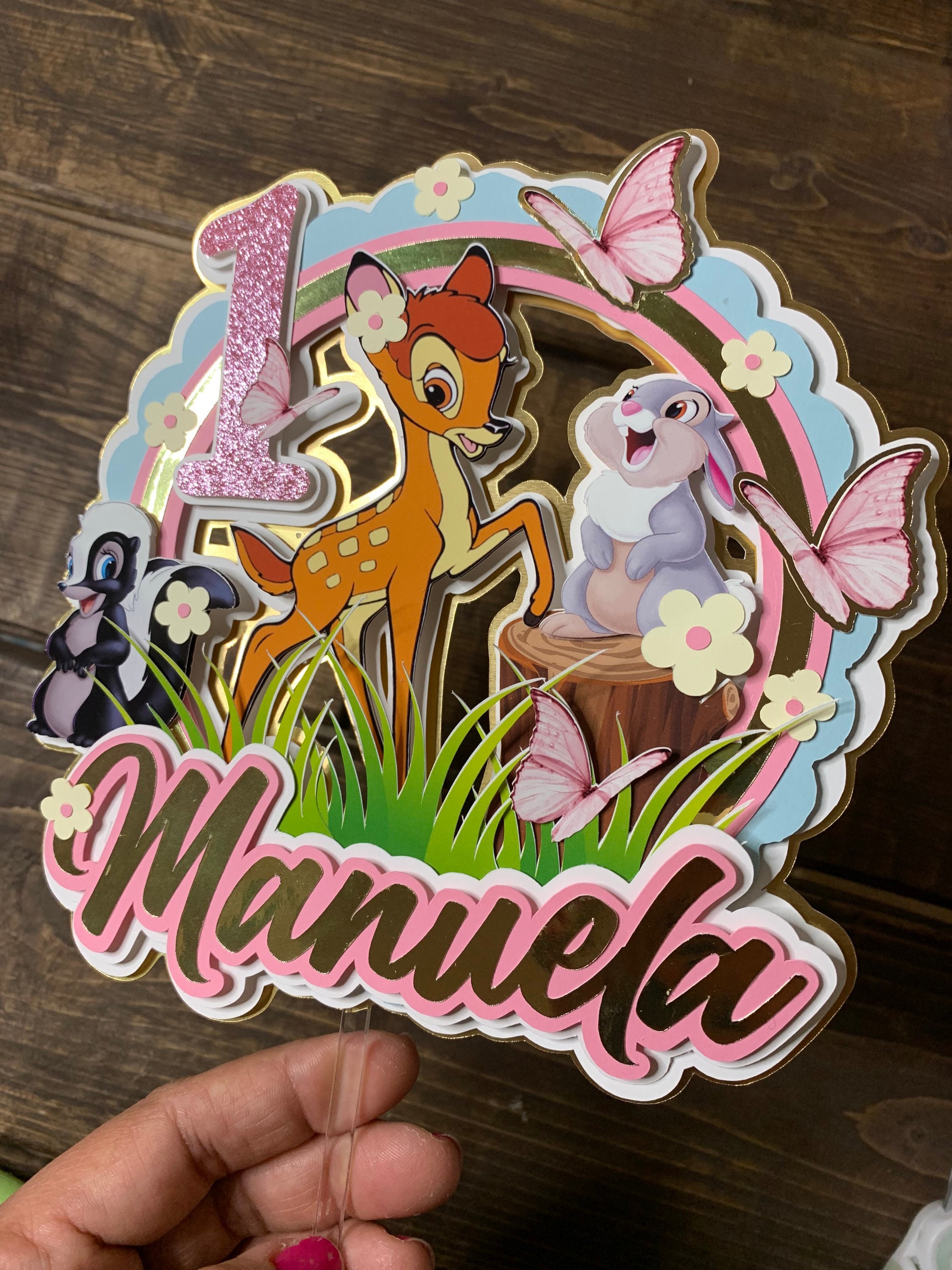Bambi Caketopper/ Birthday Supplies/girl Birthday - Etsy
