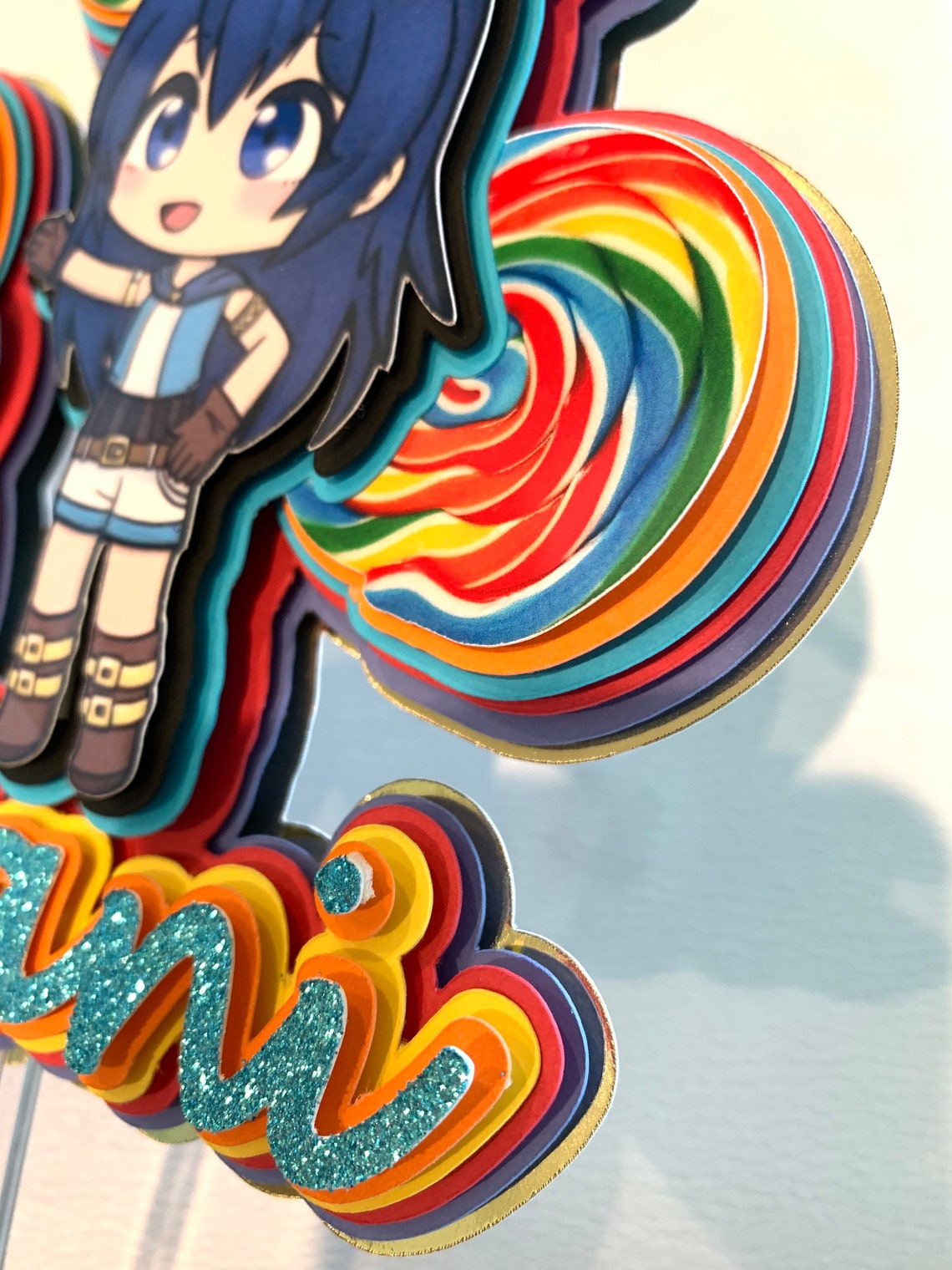 Caketopper Funneh / cartoon/ young Birthday / - Etsy España