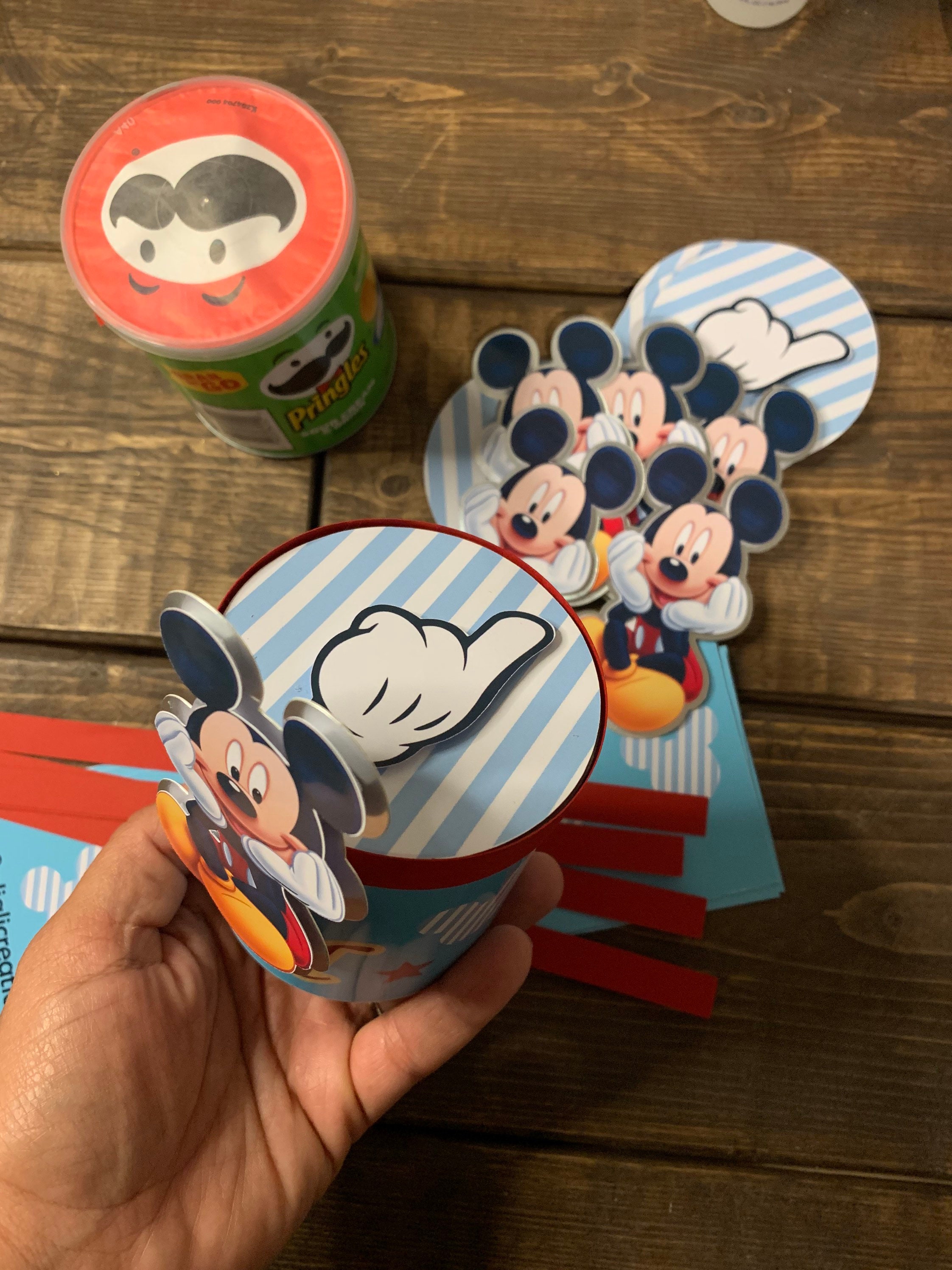 Mickey Mouse birthday/ Pringles personalized/ first birthday/ - Etsy España