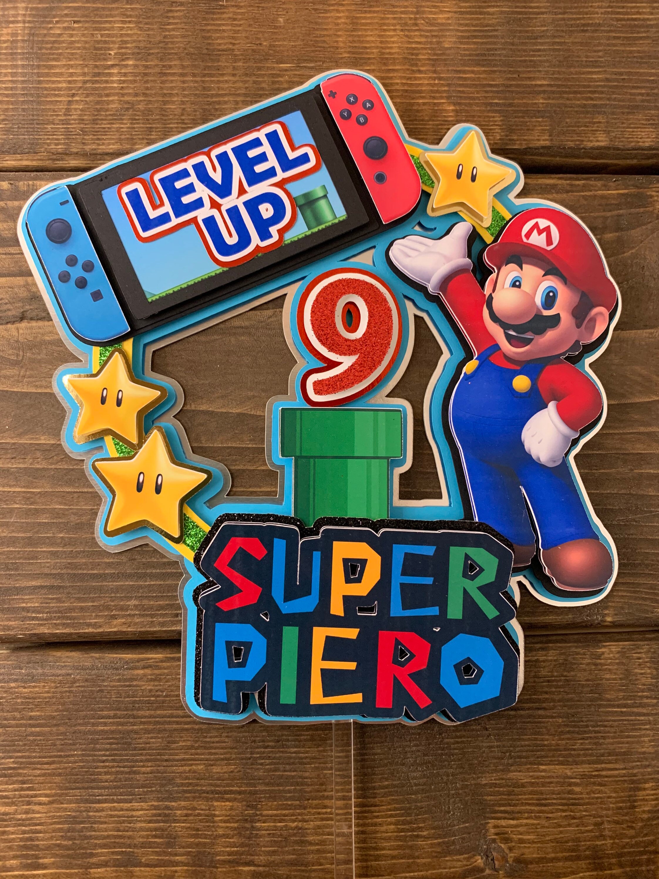 Super Mario/ Cake Topper/ Birthday Boy/ Switch Birthday/ Playstation ...
