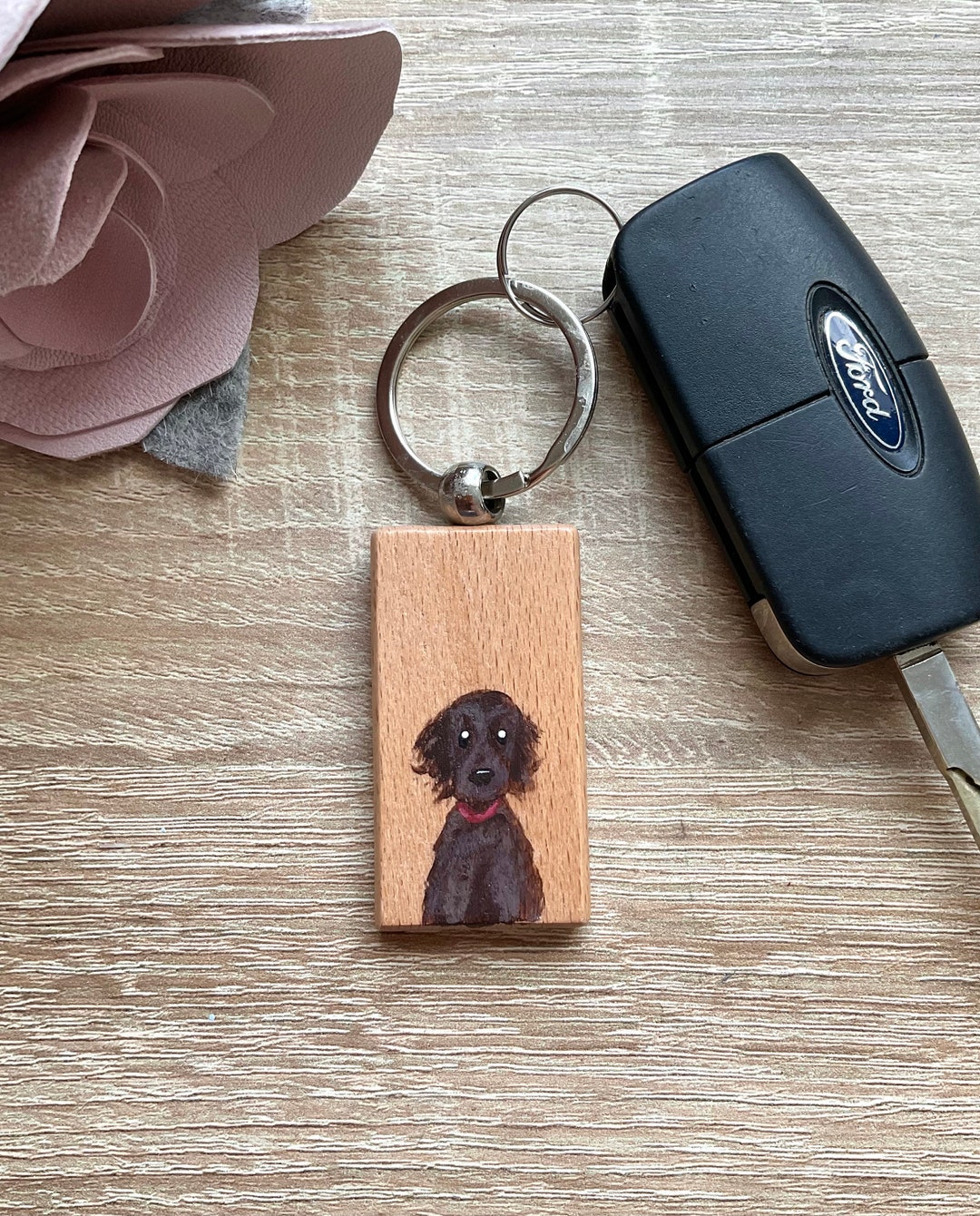 Pet Painting, Pet Keychain, Pet Owner Gifts, Pet Key Chain, Pet Key ...