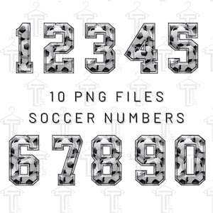 PNG Digital File. 10 Soccer Sport Print Numbers. Ready to Download and ...