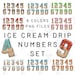 PNG Digital File. White Soccer Ball Ice Cream Drip Numbers. Ready to ...